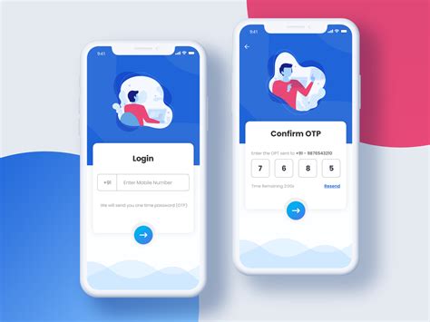 Login With Otp Mobile App Uiux Design By Chetan Jadhav On Dribbble