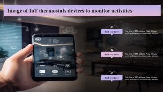 Image Of Iot Thermostats Devices To Monitor Activities PPT Example