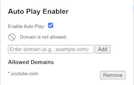 Disable HTML5 Autoplay Version 2025 Chrome Web Store