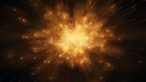 A Firework Explosion That Resembles A Sunburst With Rays Of Light