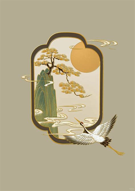 仙鹤掐丝珐琅国风装饰画art set手绘壁纸 小红书 花瓣网