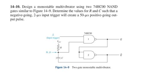 Get Answer Design A Monostable Multivibrator Using Two HC NAND Transtutors
