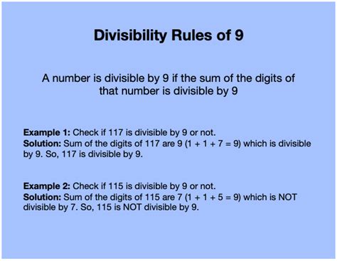 Divisibility Rule Of 9 With Examples Check Divisibility By 9