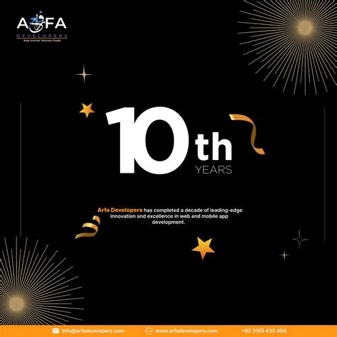 Arfa Developers Pvt Ltd On Linkedin Arfadevelopers Anniversarycelebration Decadeofinnovation
