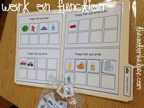 File Folder Activities To Work On Association Function The Autism Helper