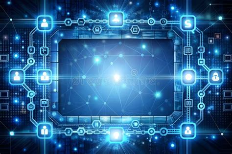 Ai Driven Blockchain Frame Concept As A Border Frame With Blockchain