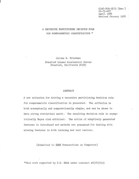Pdf A Recursive Partitioning Decision Rule For Nonparametric