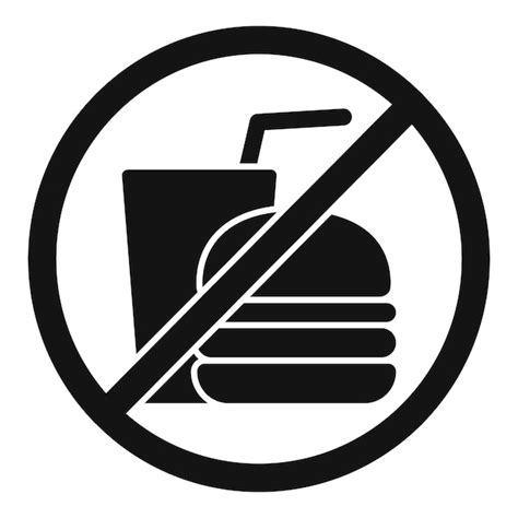 Premium Vector No Food Or Drink Allowed Symbol With Burger And Soda