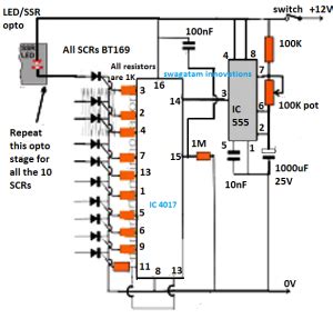 Stage Sequential Latch Switch Circuit Diagram Homemade Circuit Projects