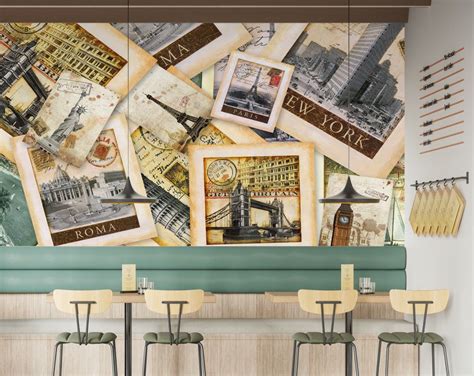 Photo Wallpaper European Retro Newspaper Wallpaper For Restaurant Wall