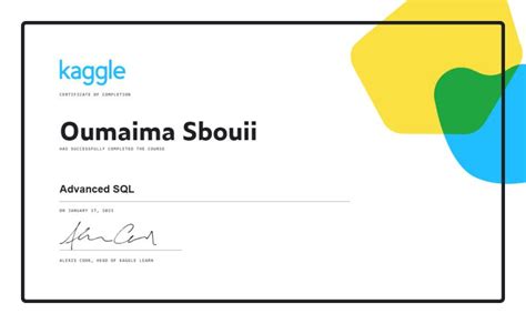 Oumayma Sboui On Linkedin Ive Completed The Advanced Sql Course On