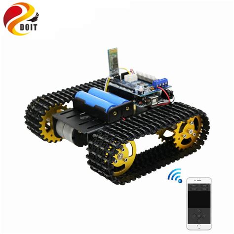 T101 Bluetooth Handle Wifi Rc Control Robot Tank Chassis Car Kit For Arduino Development Board