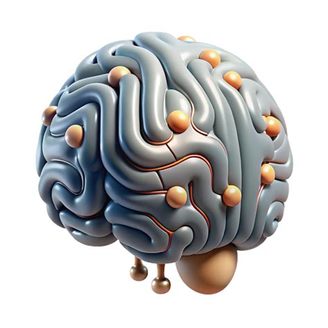 Serene Artistic Brain Circuit Visual Electronic Lines Isolated 4k