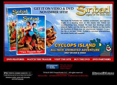 Sinbad Legend Of The Seven Seas In 2003 Web Design Museum