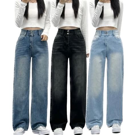 당일🚀 리뷰극찬인생뒷밴딩허리잘록 투버튼 뒷밴딩 하이웨스트 워싱 와이드팬츠 청바지 데님팬츠 가을신상 사계절팬츠 에이블리 스토어