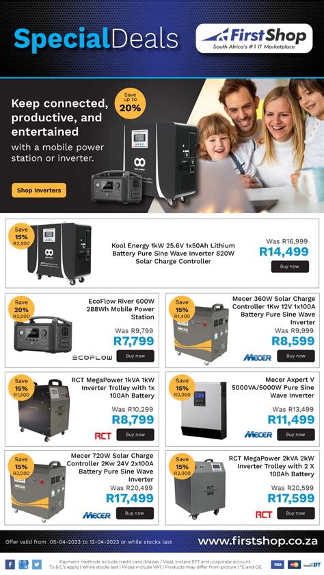 First Shop Load Shedding Deals 05 April 12 April 2023 — Mguzzle