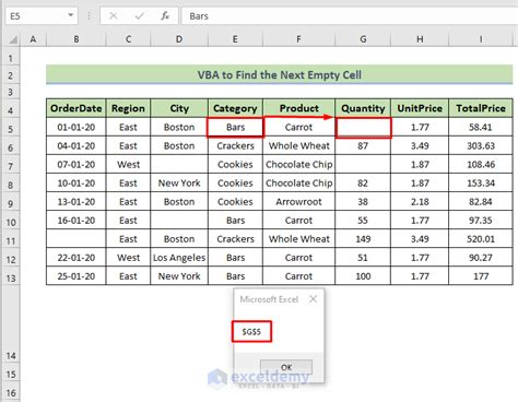 Excel Vba Find The Next Empty Cell In Range 4 Examples Exceldemy