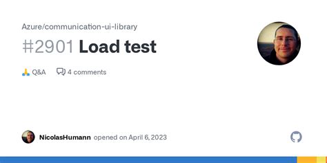 Load Test · Azure Communication Ui Library · Discussion 2901 · Github