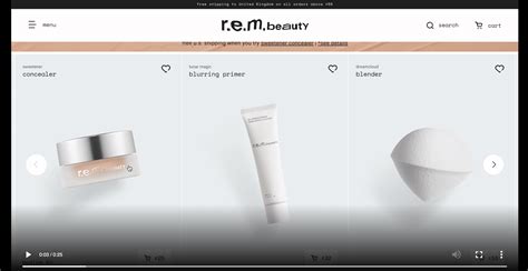 One Of 100s Of Shopify Examples R E M Beauty Carousel