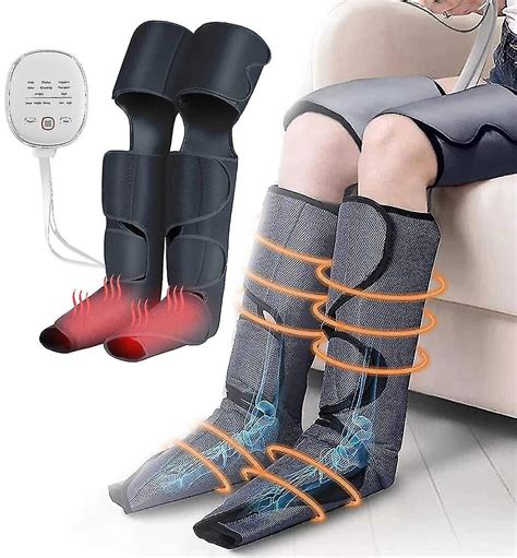 Electric Air Compression Leg Massager Foot Calf Heated Therapy Promotes