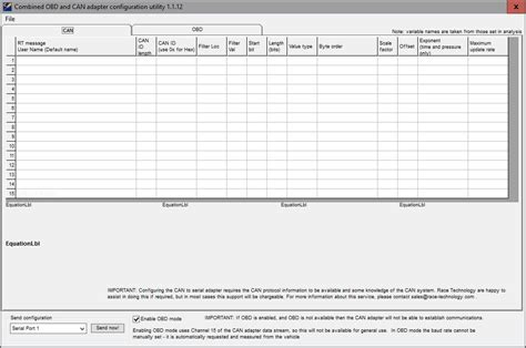 Race Technology Knowledge Base Configuration Caninterface