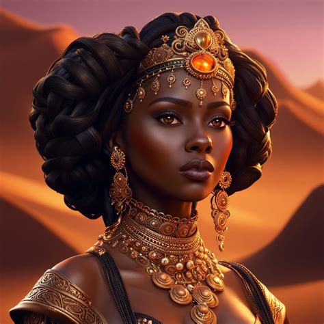 Princess Zuri Fantasy Character African Princess Ai Art Digital