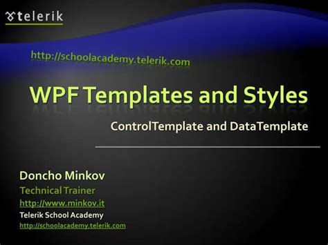 Wpf Templating And Styling Ppt
