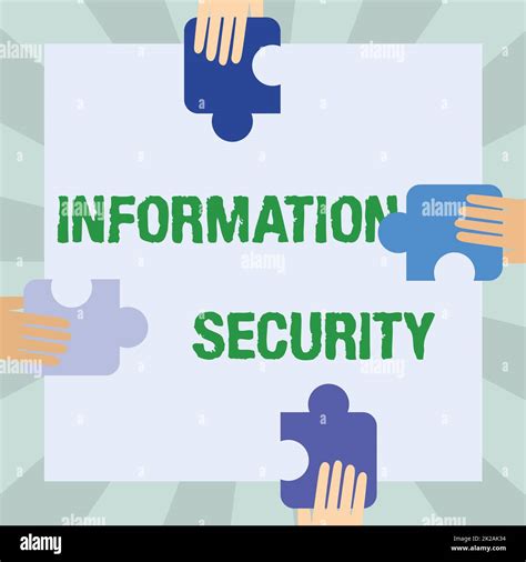 Writing Displaying Text Information Security Word Written On Being Protected Against The