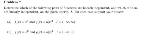 Solved Determine Which Of The Following Pairs Of Functions
