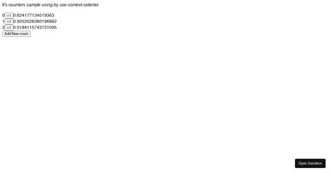 Counters Using By Use Context Selector Codesandbox
