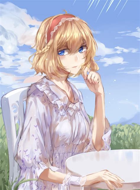 Safebooru 1girl Alice Margatroid Alternate Costume Blonde Hair Blue