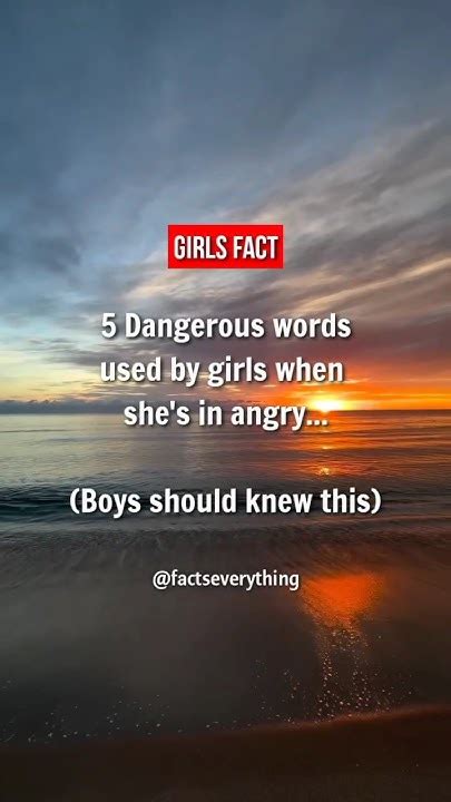 5 Dangerous Words Used By Girls When Shes In Angry 🧐🧐 Youtube