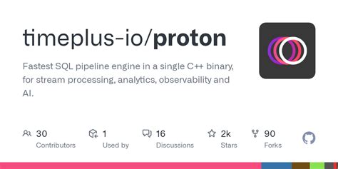 Github Timeplus Io Proton Fastest Sql Pipeline Engine In A Single C Binary For Stream