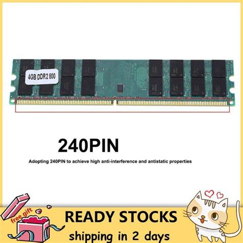 Desktop Memory Data 4gb Amd Large Ram Fast 800mhz Ddr2 Ddr2 For