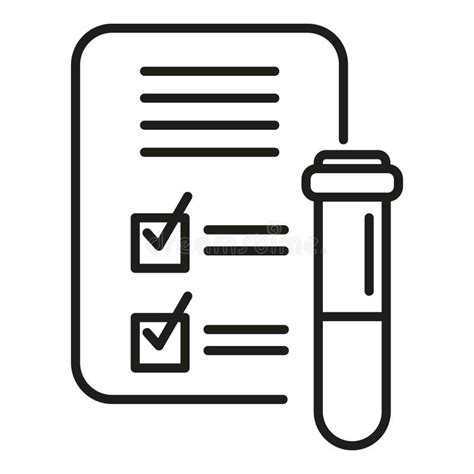 Covid Test Icon Outline Vector Corona Virus Stock Illustration