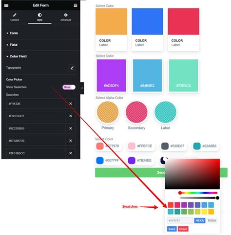 color field for elementor form wp plugins ft alpha and color envato