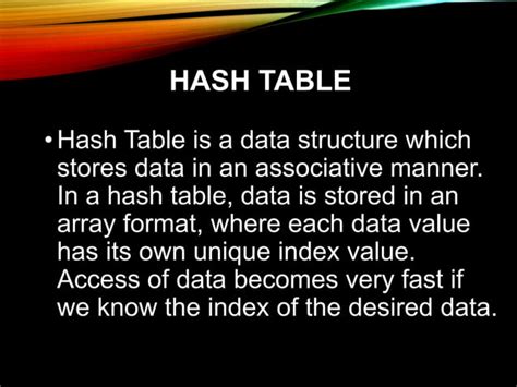 Hashing And Hashtable Application Of Hashing Advantages Of Hashing Disadvantages Of Hashing Ppt
