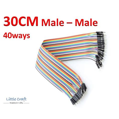 Arduino Jumper Wire 1p 1p 2 54mm Male To Male 30cm 40ways Iot Shopee
