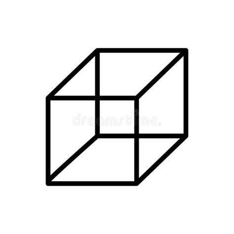 Cube Icon Vector Isolated On White Background Cube Sign Line And Outline Elements In Linear