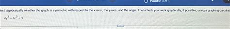 Test Algebraically Whether The Graph Is Symmetric