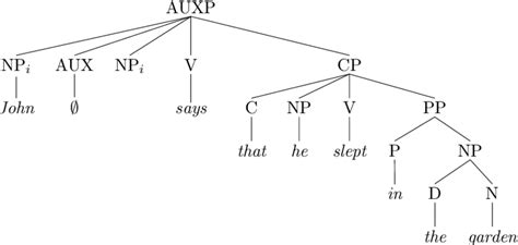 Constituent Structure Of Sentence With Subordinate Clause Download Scientific Diagram