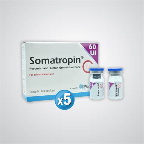 Hormona De Crecimiento Somatropina 60 Ui Kit 5 Pzs