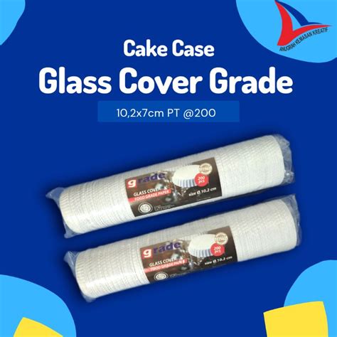 Jual Cake Case Glass Cover Grade 10 2x7 Cm Putih Cup Kue 200pcs Shopee Indonesia