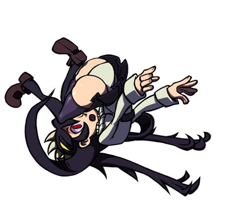 Rule 34 5 Fingers Black Skirt Filia Skullgirls Official Art Panties Red Eyes Skirt