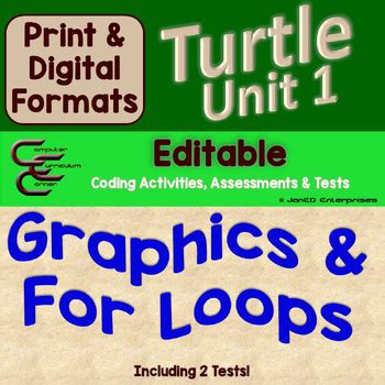 Introduction To Graphics For Loops Editable Turtle Unit By Computer