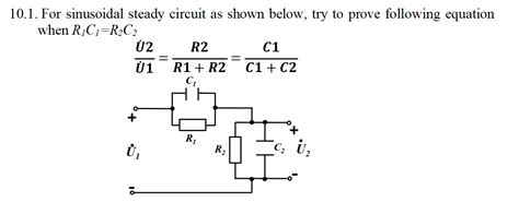 Solved 0 1 For Sinusoidal Steady Circuit As Shown Below
