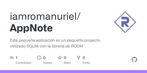 GitHub iamromanuriel AppNote Esta pequeña aplicación es un pequeño proyecto utilizado SQLite