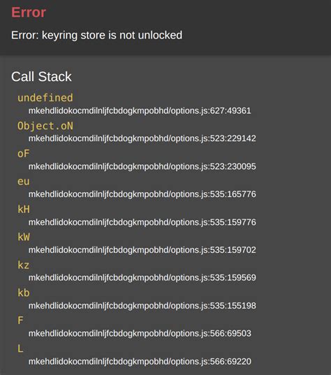 Error No Keyring For Solana Error After Recovering Account With