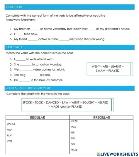 Past Simple Affirmative Online Worksheet For 5th Live Worksheets