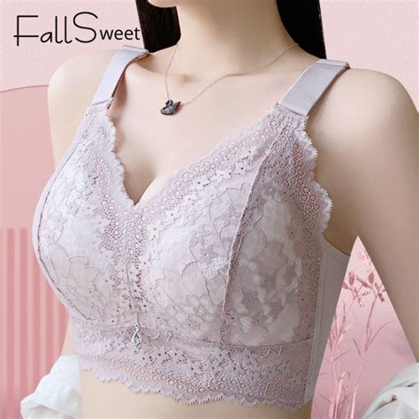 Fallsweet Minimizer Bras For Women Full Coverage Wireless Bra Plus Size